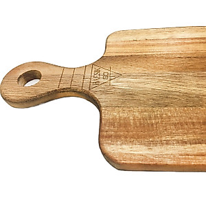 Paddle Cutting Board with Handle By BAESIK GO™- Table Top Food Presentation Tray and Wood Cutting Board - Long Charcuterie Board For Cheese Fruit Meat - Kitchen Food Serving Platter