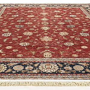 Alfa Rich Ultra-Thin (0.25 in) 5x8 Red Blue Washable Non-Slip Area Rugs for Living Room Bedroom Rug