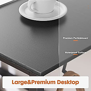 Computer Desk with Drawer 40 Inch Home Office Desk Writing Desk Work Desk PC Table Study Desk with 2-Tier Drawers Storage Shelf Headphone Hook, Modern Simple Style Laptop Desk for Bedroom, Gaming