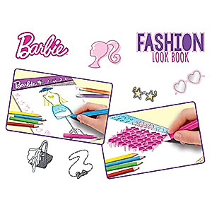 Lisciani Barbie Sketchbook Trendy Look Fashion Studio Models to Dress Up Creative Game Felt Pens and Colouring Pencils for Girls from 5 Years