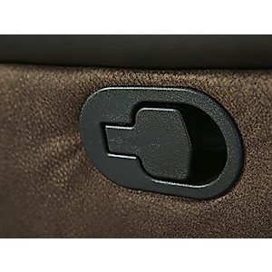 Signature Design by Ashley Woodsway Traditional Pull Tab Reclining Loveseat, Brown