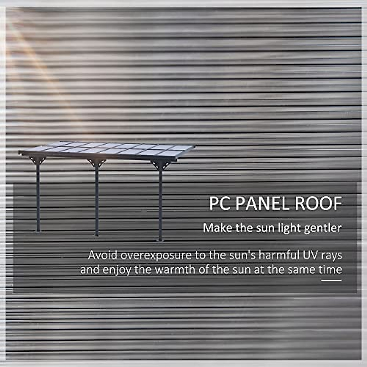 Outsunny 14.5' x 10' Outdoor Pergola Patio Gazebo Awning for Patio with Adjustable Posts & Height, UV-Fighting Panels, & Aluminum Frame