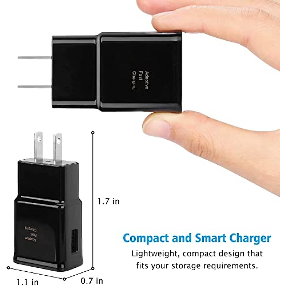 Adaptive Fast Charging Block USB Wall Charger Plug Travel Adapter Android Phone Charger for Samsung Galaxy S23/S22/S22 Ultra/S21/S20/S10/S9/S8/S7/S6 Edge/Note 10 9 8 Quick Charger,Cell Phone Charger