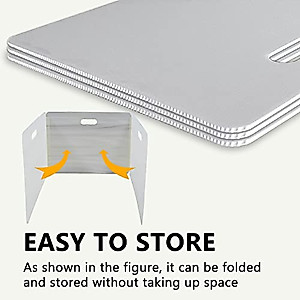Privacy Shields 5 Pack Durable Easy Carry Plastic Desk Dividers-Easy to Disinfect Classroom Dividers-Portable Divider-Re-usable Privacy Divider