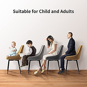 DYCHIL Dining Chairs Set of 2 Ergonomic Living Room Chairs Light Grey Kitchen Chairs,Loads Up to 270lbs,Quick Assembly,Dining Room Chairs with Arms for Kitchen,Dining, Bedroom, Living Room