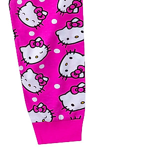 Hello Kitty Girls Long Sleeve T-Shirt and Jogger Sweatpant Set for Infant, Toddler, Little and Big Girls - Pink