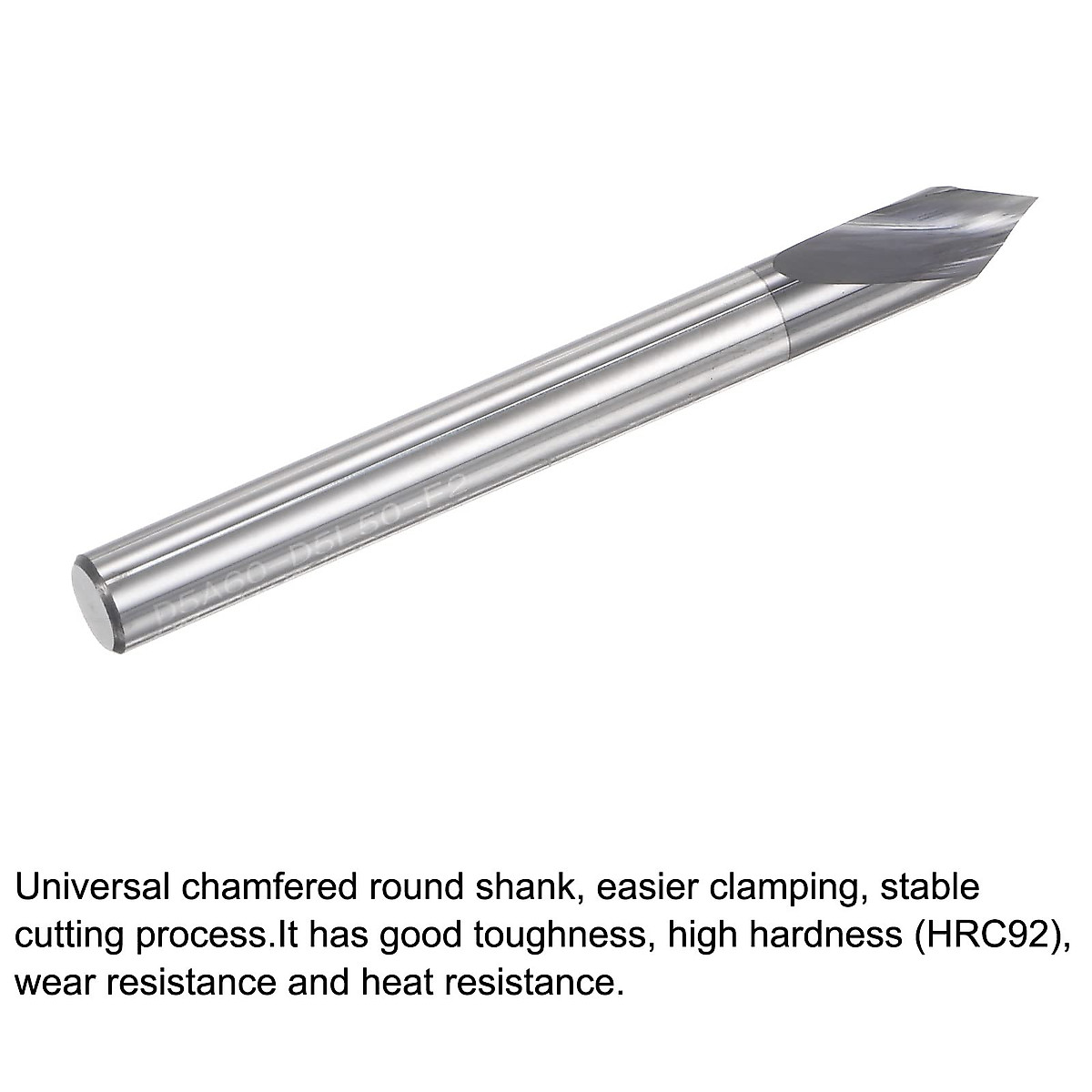 uxcell Spotting Drill Bits 5mm Dia 5mm Shank 60 Degree Solid Carbide AlTiSin Coated 2 Flutes Round Shank Drilling Cutter