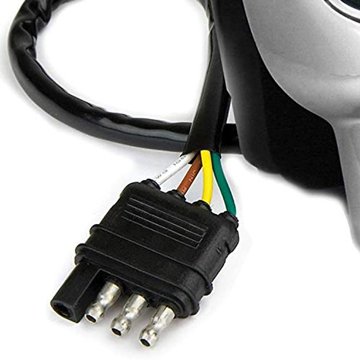 Light-Up Red Eye Skull Trailer Hitch Receiver Cover Brake Tail fits 2" or 1-1/4" Hitches w/4-pole Plug