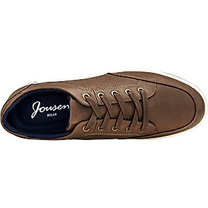 Jousen Men's Sneakers Classic Retro Casual Shoes for Men Breathable Business Dress Sneaker (A81Q07 Dark Brown 10.5)