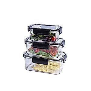 NA Crisper Set Refrigerator Special Food Frozen Sealed Storage Box Plastic Stackable bento Box Lunch Box with lid Suitable for Barbecue Outdoor Food Carrying