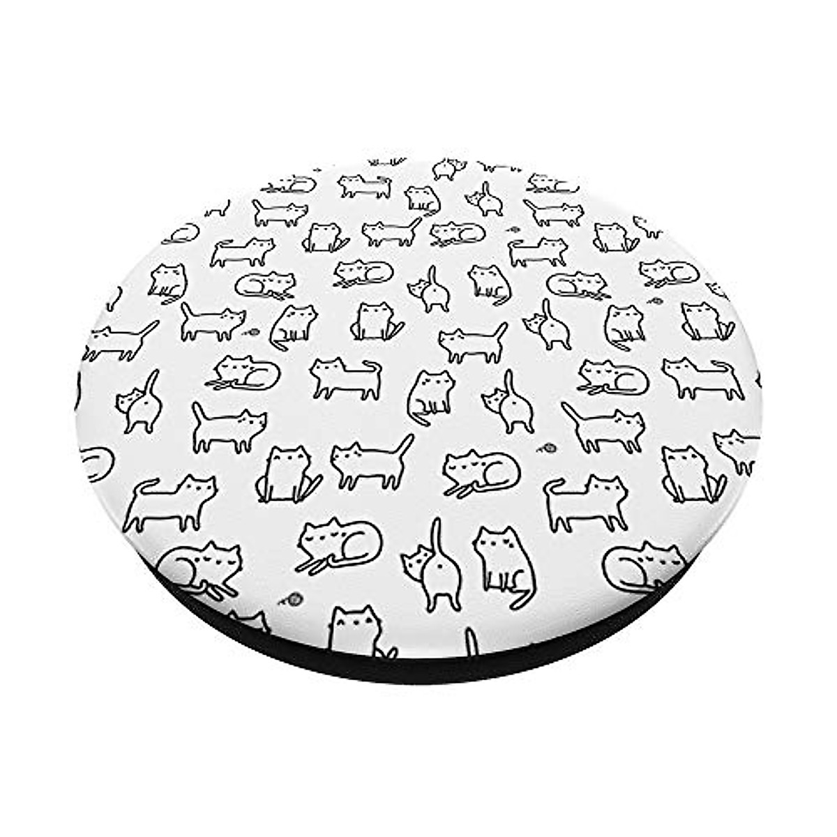Funny Cat Outline Design PopSockets PopGrip: Swappable Grip for Phones & Tablets