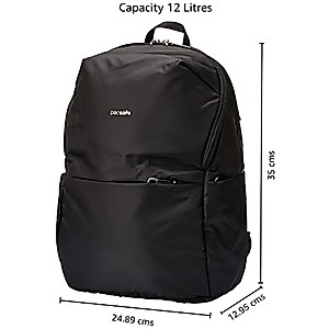 Pacsafe Cruise 12L Anti Theft Backpack / Daypack, Black (20725100)