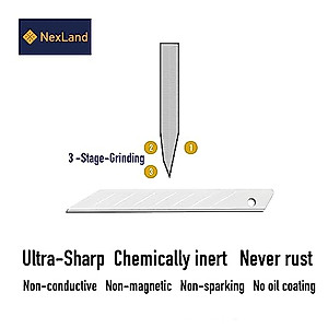 9mm 30 Degree Ultra-Sharp Ceramic Blade Snap-Off Replacement 3pcs white pcs