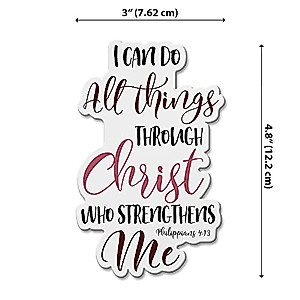 WIRESTER Fridge Magnet Decoration for Kitchen Refrigerator, Christian Bible Verses Philippians 4:13