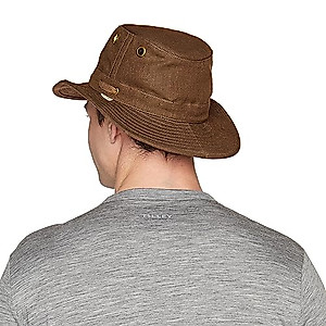 Tilley mens Hemp Bucket Hat, Mocha, 7.375 US