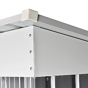 Outsunny 7' x 4' Metal Outdoor Storage Shed, Garden Tool Storage House Organizer with Sliding Doors, Lock and 2 Vents, for Backyard Patio Lawn, Gray