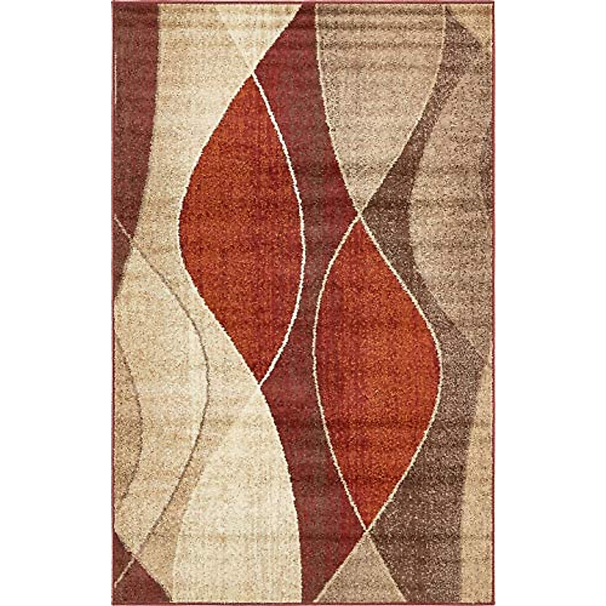 Unique Loom Autumn Collection Area Rug - Plantation (5' 1" x 8' Rectangle, Multi/ Beige)