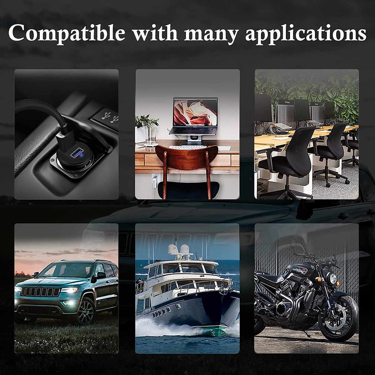 BATIGE Alloy Dual Port USB 3.0 Car Dashboard Flush Mount Cable, Male to Female with LED Indicator Extension Cable for Car Truck Boat Motorcycle Dashboard Panel - 3ft