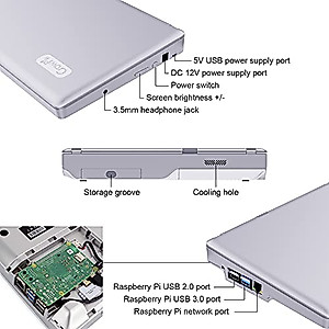 Crowpi2 Laptop for Raspberry Pi, Compatible with Raspberry Pi 4 Programming Learning Kit for Kids Adult - Basic Kit, RPI Not Included