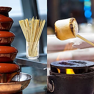 Fasmov 1000 Pack Natural Bamboo Skewer Sticks, Bamboo BBQ Appetizer Skewers for Grilling, Kabob, Fruit, Appetizers, Cocktail, Brunch, Chocolate Fountain, 8-Inches