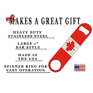 Canada Flag Speed Bottle Opener Heavy Duty Gift Canadian Maple Leaf