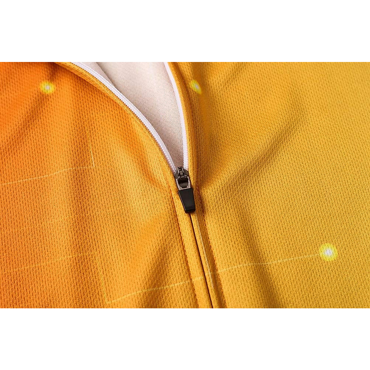 Uriah Men's Cycling Jersey Short Sleeve White Bib Shorts Sets Electric Yellow Size 5XL(CN)