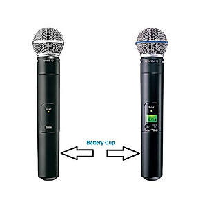 1 PACK SLX Microphone Battery Screw on Cap/Cover/Cup for SHURE PGX2 SLX2 PGXD Wireless Mic Mikes Bolymic