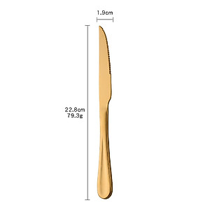 TEAHAHA Steak Knife Set,Stainless Steel Steak Knives Set of 8,Sharp Serrated Steak Knife For Kitchen Restaurant Party,9 Inches Meat Knife Set, Dinner Knife,Mix colors