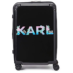 Karl Lagerfeld Paris Flowers 25" Upright Luggage, Black