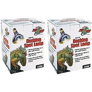 (2 Pack) Zoo Med Reptile Basking Spot Lamp 250 Watts