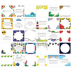 bloom daily planners Lunch Box Note Card Deck - Cute Sentimental Quote Cards for Kids - Set of Thirty 3" x 3" Cards - Assorted Designs