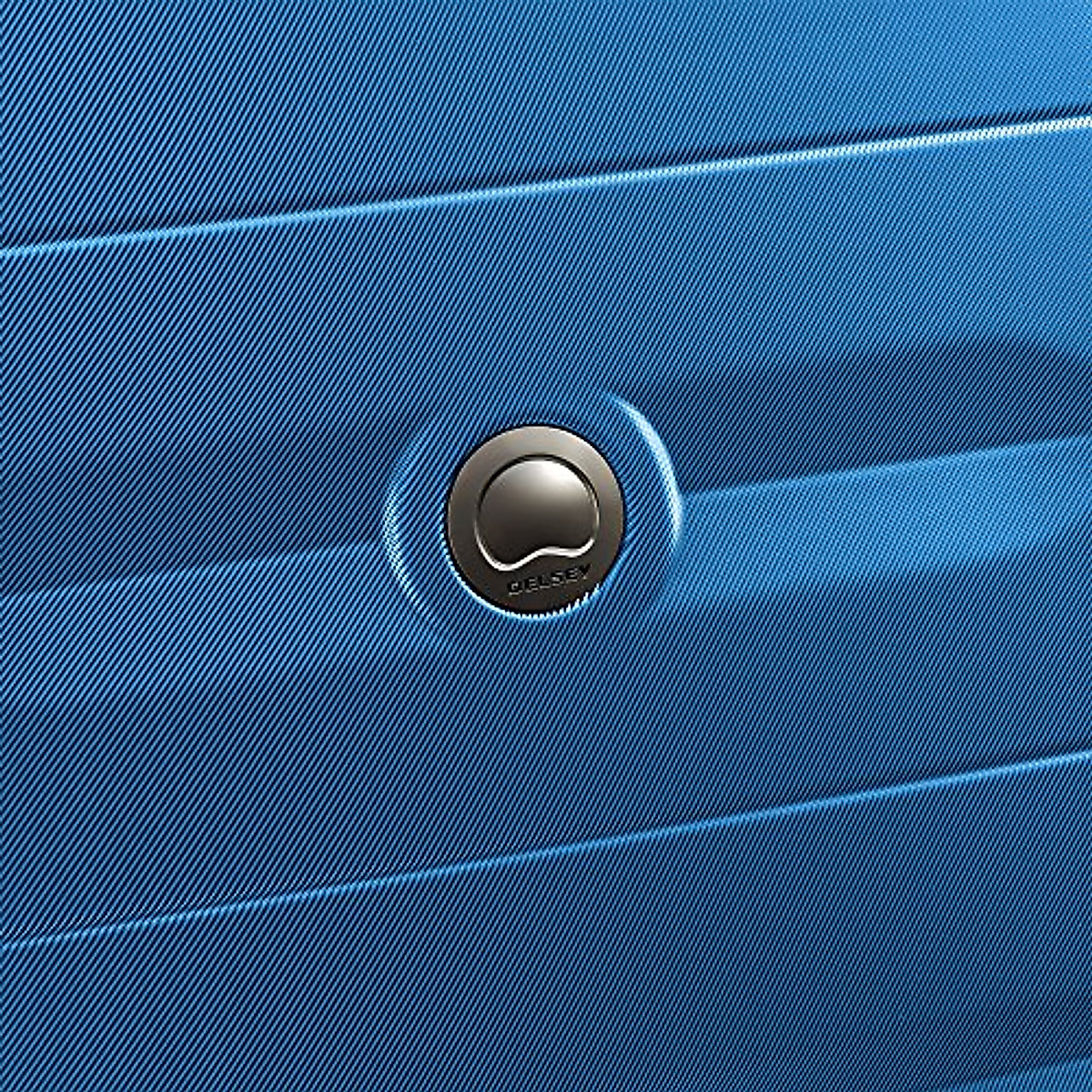 Delsey Luggage Comete 2.0 Medium Checked Luggage, Hard Case Expandable Spinner (Steel Blue)