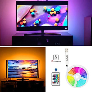 Led Strip Lights, 8.2ft TV Light Strip for 32-58 inch TV/Monitor Backlight, USB Led Strip Mood Light with 4096 DIY Colors Remote Control