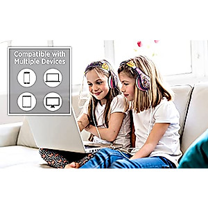 eKids Disney Encanto Headphones for Kids, Wired Headphones for School, Home or Travel, Tangle Free Toddler Headphones with Volume Control, 3.5mm Jack, Includes Headphone Splitter