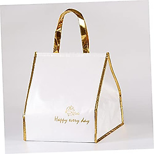 BESTonZON Packing Cold Insulation Portable Plastic Food Pizza Warmer Bags Insulated Plastic Grocery Bags Delivery Warmer Bags Thermal Lunch Bag Insulated Grocery Bags Convenient Cake Bag