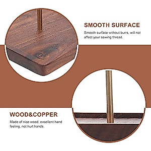 Sewroro Embroidery Thread Holder Wooden Spools Thread Holder Embroidery Thread Spools Savers Handmade Rack Organizer Unwinding No Loose Ends Thread Tails Organizer Taper Holder