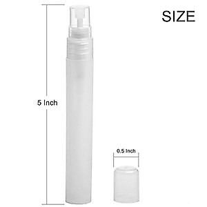 Birch Mini Portable Mist Empty Spray Mister for Craft 10ml (white 4 pk),4 Count (Pack of 1)