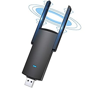1300Mbps USB WiFi Adapter for Desktop PC - USB 3.0 WiFi Dongle with Antenna, 2.4GHz & 5GHz Dual Band WiFi Card, WiFi Adapter Compatible with Windows 11/10/8.1/8/7, Mac OS 10.9-10.15