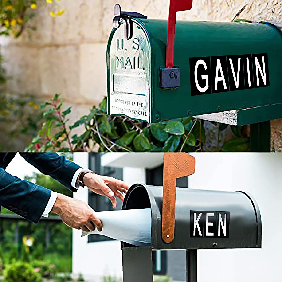 5 Sheets Self Adhesive Vinyl Letters Stick, Mailbox Letters Sticker for Mailbox, Signs, Window, Door, Cars, Trucks, Home, Business, Address(Black,3 Inch)