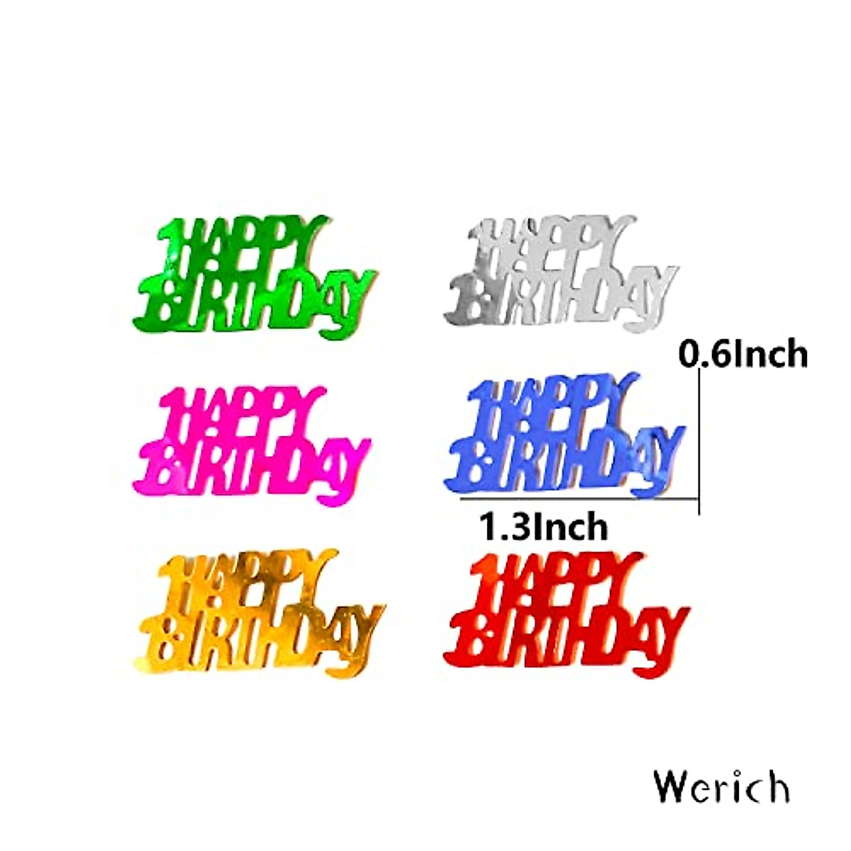 Birthday Confetti Metallic Foil Table Decor Happy Birthday Words Letters Confetti for Birthday Party Birthday for Party Decorations