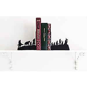 Home Decor Bookends for Heavy Books- Book Ends to Hold Books in Office- Book Organizer for Kids Room- Bookends for Shelves- Black Home Decor Accents