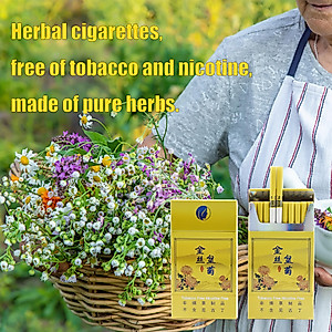 Fetcasy Honey and Rose Herbal Cigarettes， Tobacco and Nicotine Free， 2 Packs 40 Smokes