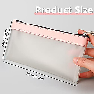 LELEBEAR 3 Pieces Pencil Case Zipper Clear Pouch Big Capacity Pencil Bag Multipurpose Cosmetic Travel Carry Portable Bags for Women,Students,Men,Kids Gifts (Pack-3)
