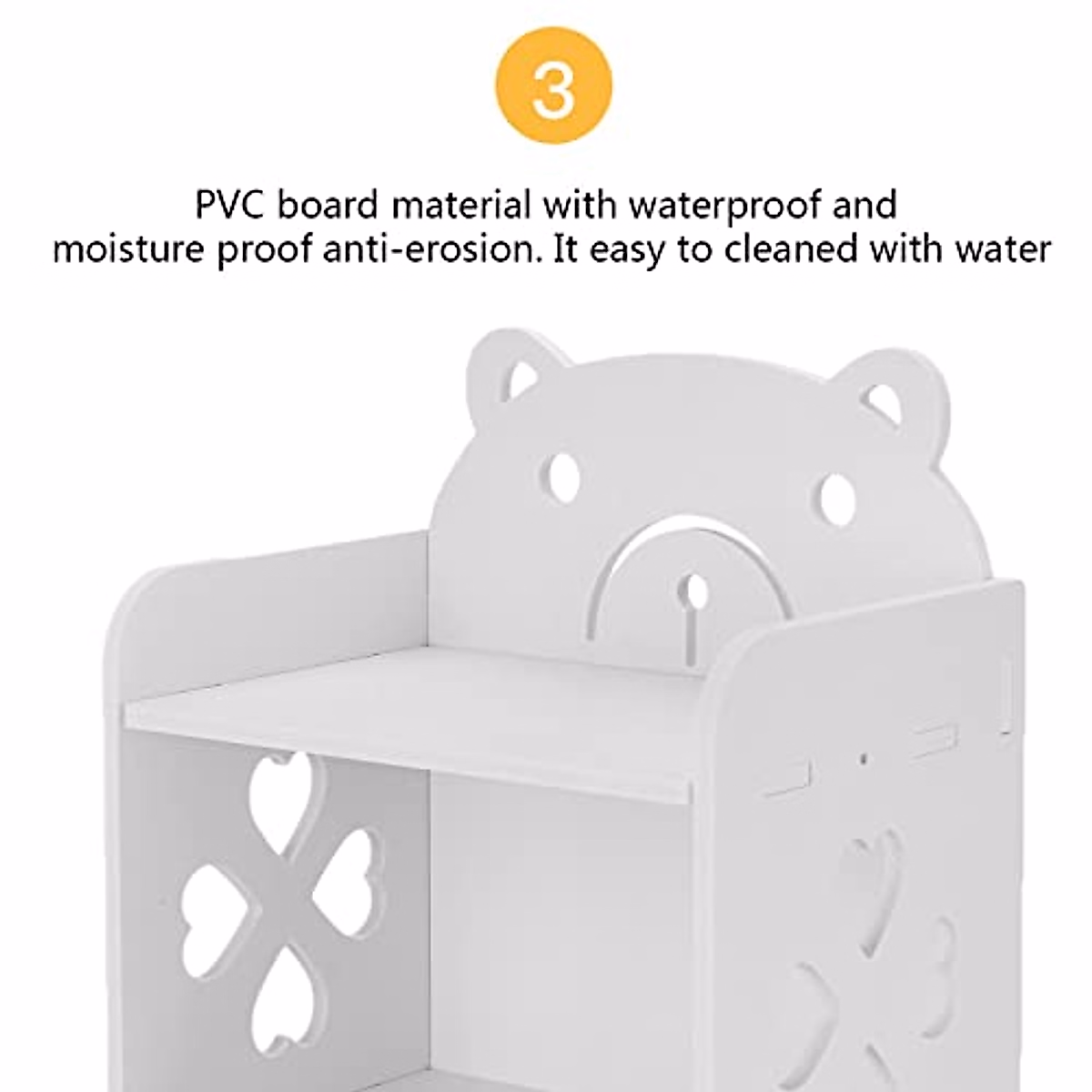 MYSUP Night Table PVC Nightstands Bed Side Table Articles Magazine Cabinet Storage Organizer Bedside Table Drawer Night for Bedroom Furniture