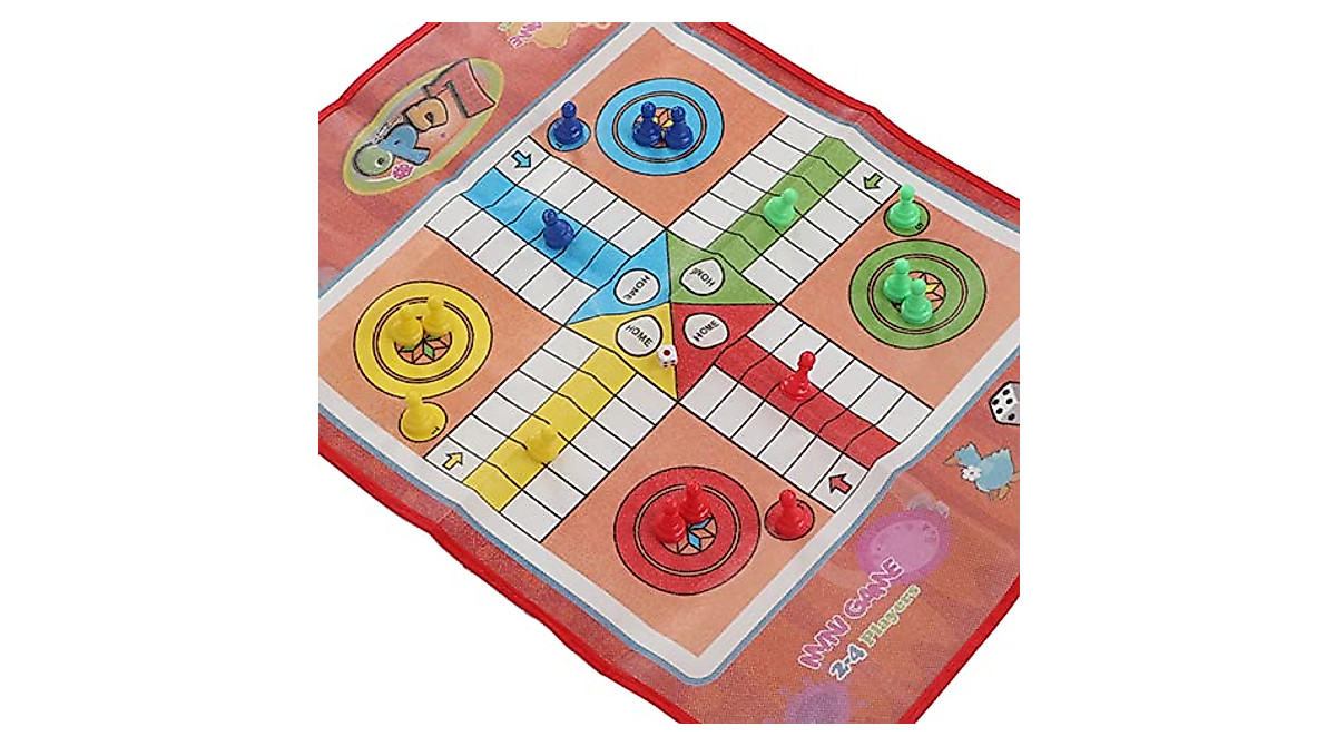 Tissting Wooden Checkerboard Flying Ludo Chess Set, 2.4x1.8in Non Woven ...