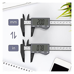 Digital Caliper, 0-6" Calipers Measuring Tool - Electronic Micrometer Caliper with Large LCD Screen, Auto-Off Feature, Inch and Millimeter Conversion