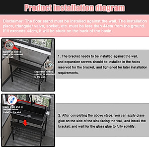 Commercial Stainless Steel Kitchen Sink, Outdoor Sink, 1 Compartment Free Standing Utility Sink Heavy Duty Floor Mounted Wash Station with Faucet and Storage Shelves for Indoor Outdoor ( Size : 60*45*