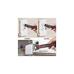 Non-Contact AC Voltage Tester with Adjustable Sensitivity, LCD Display