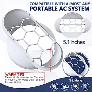 BAPHILE Portable Air Conditioner Window Kit, Adjustable Universal Window Vent Kit for AC Unit, Vertical or Horizontal Sliding Window Kit Plate for 5.1’’/13 cm AC Exhaust Hose