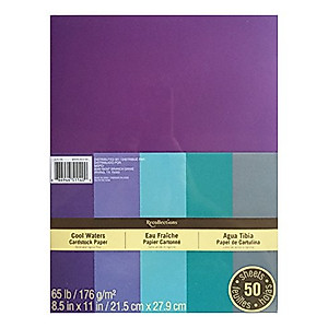 Recollections Cardstock Paper, Blue, 8 1/2 x 11 Cool Waters